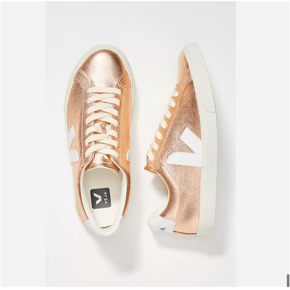 Veja | Shoes | Anthropologie Veja Womens Rose Gold Metallic Leather ...
